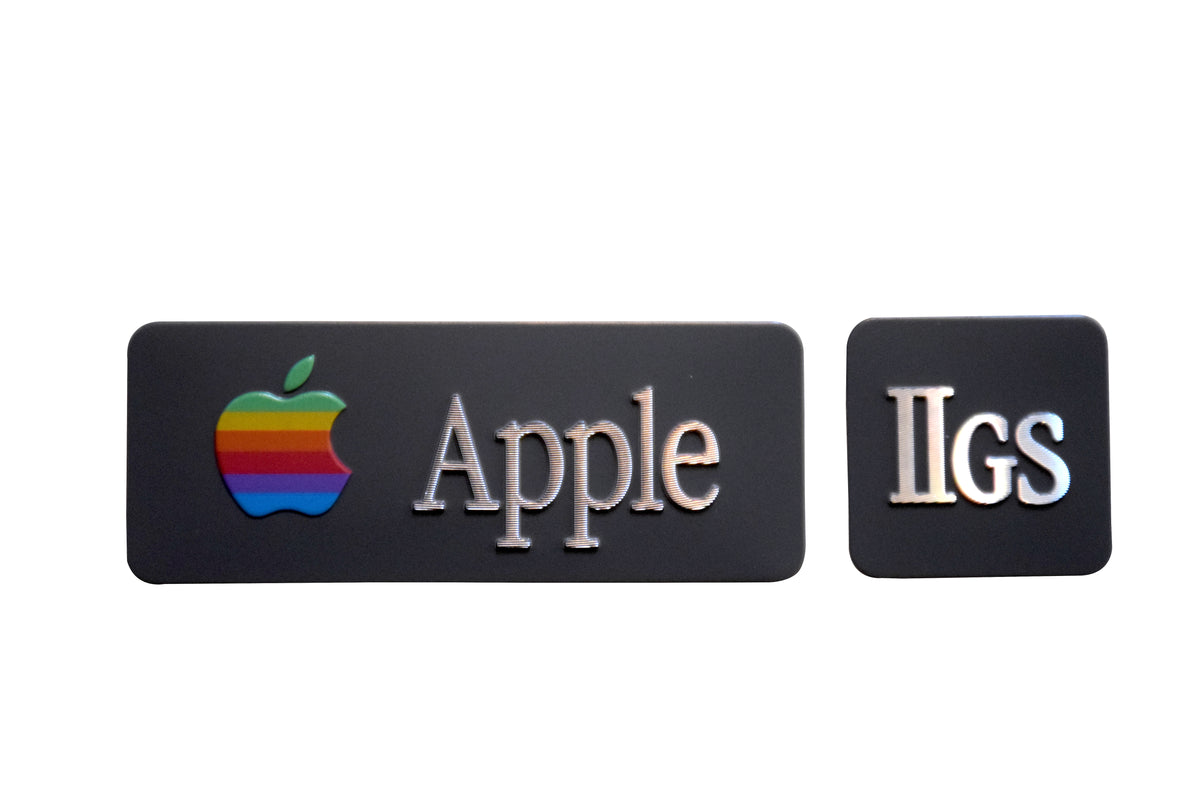 Refurbished Apple IIe > IIgs Badge Pair – MacEffects